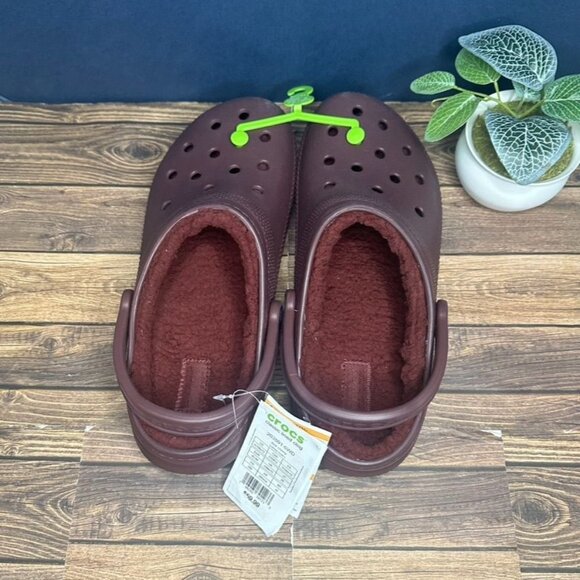 CROCS | Shoes | Crocs Womens Classic Lined Clogs Size 2 Nwt Dark Cherry ...